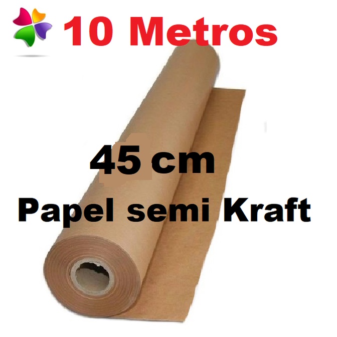 Papel pardo Semi Kraft 10Metros 45Cm | Shopee Brasil