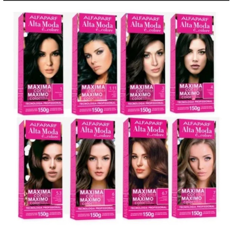 Tinta cabelo Alfaparf coloração tintura Alta Moda 150g - escolha sua ...
