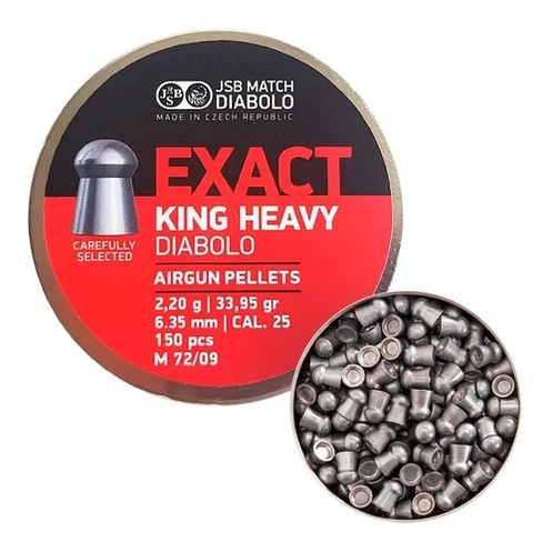 Chumbinho Jsb Exact King Heavy Diabolo 6.35mm 150un | Shopee Brasil