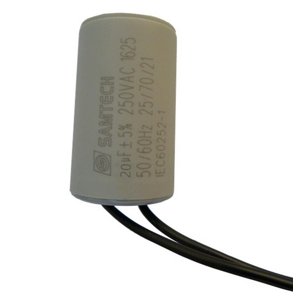 CAPACITOR 20UF 250V PARA PARTIDA MOTOR DE PORTÃO AUTOMATICO | Shopee Brasil