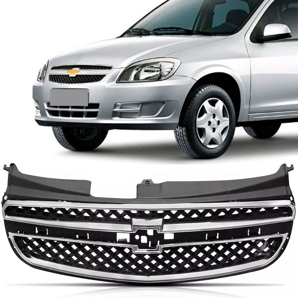 Grade Celta 2011 2012 2013 14 15 16 Preta Com Friso Cromado | Shopee Brasil