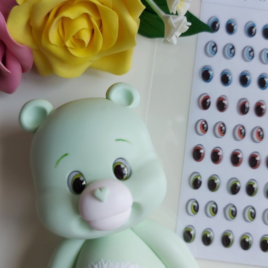 Olho Adesivo Resinado - MC017-7.8 Ursinhos Carinhosos - 7,8mm - 45 pares - Primor Biscuit ...