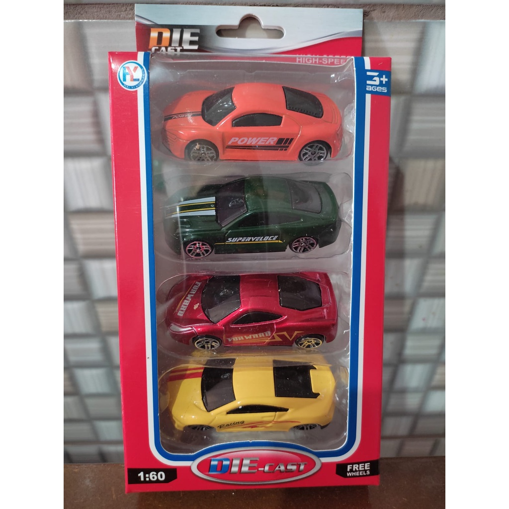 Kit com 2 Cartelas com 4 Carrinhos de Metal Brinquedo - Die Cast ...