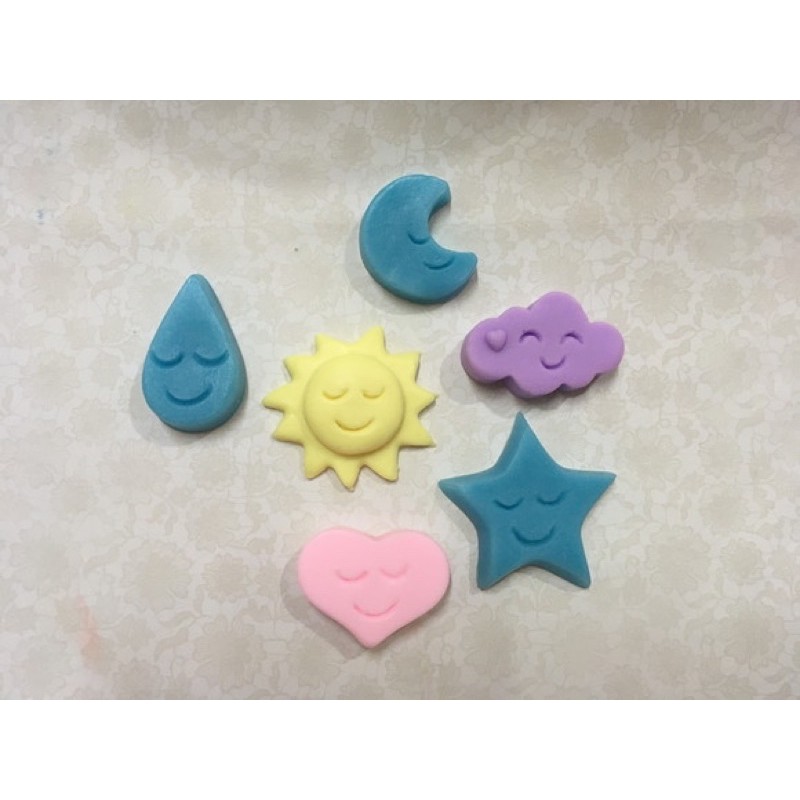 50 sabonetes lua estrela sol nuvem ou gota chuva de bençãos e chuva de ...