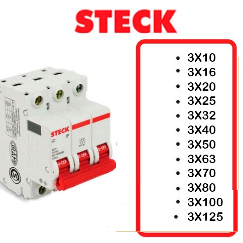 Disjuntor Steck Curva C Tripolar Trifasico | Shopee Brasil