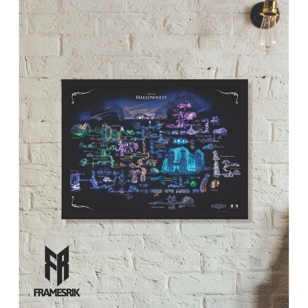 Quadro Mapa Hollownest (Hollow Knight) | Shopee Brasil