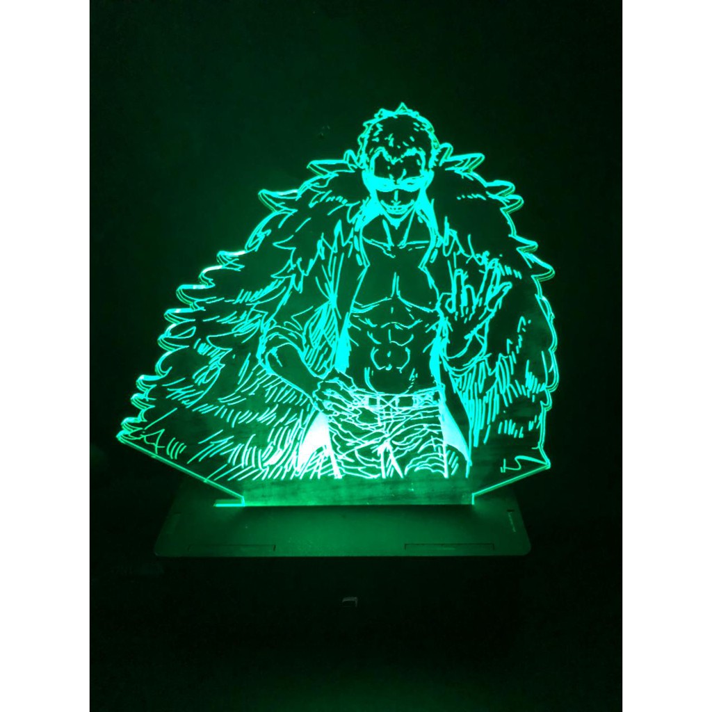 Luminária Led 3D, Donquixote Rosinante, One Piece, 16 cores, DonQuixote ...