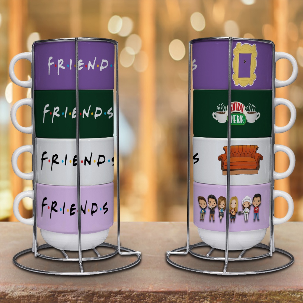 Torre 4 Xícaras Friends | Shopee Brasil