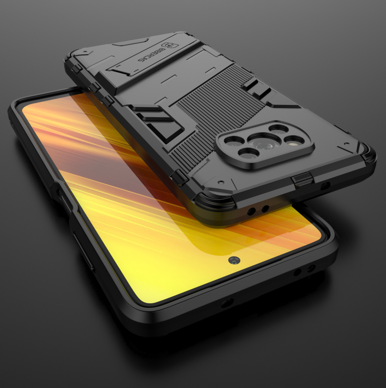 Capa Armadura Resistente Anti-Impacto Com Suporte Para Xiaomi Poco X3 Nfc M3 K30 Pro Mi 10t Pro ...
