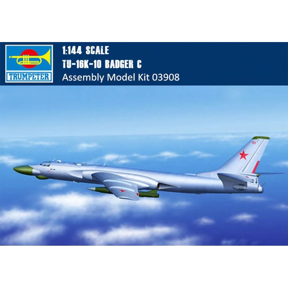 Avião Tupolev Tu-16 K-10 Badger C Kit Trumpeter 1/144 Plastimodelismo ...