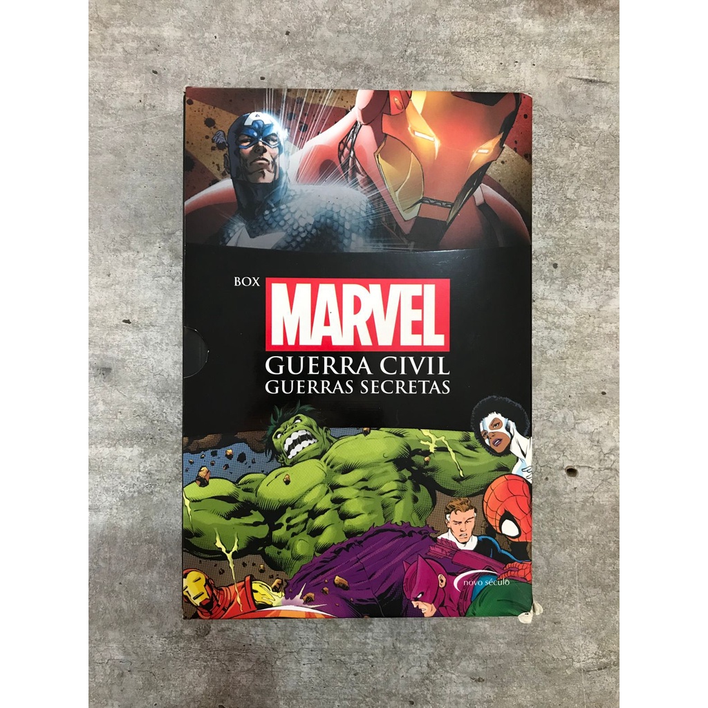 Box Marvel Guerra Civil e Guerras Secretas | Shopee Brasil