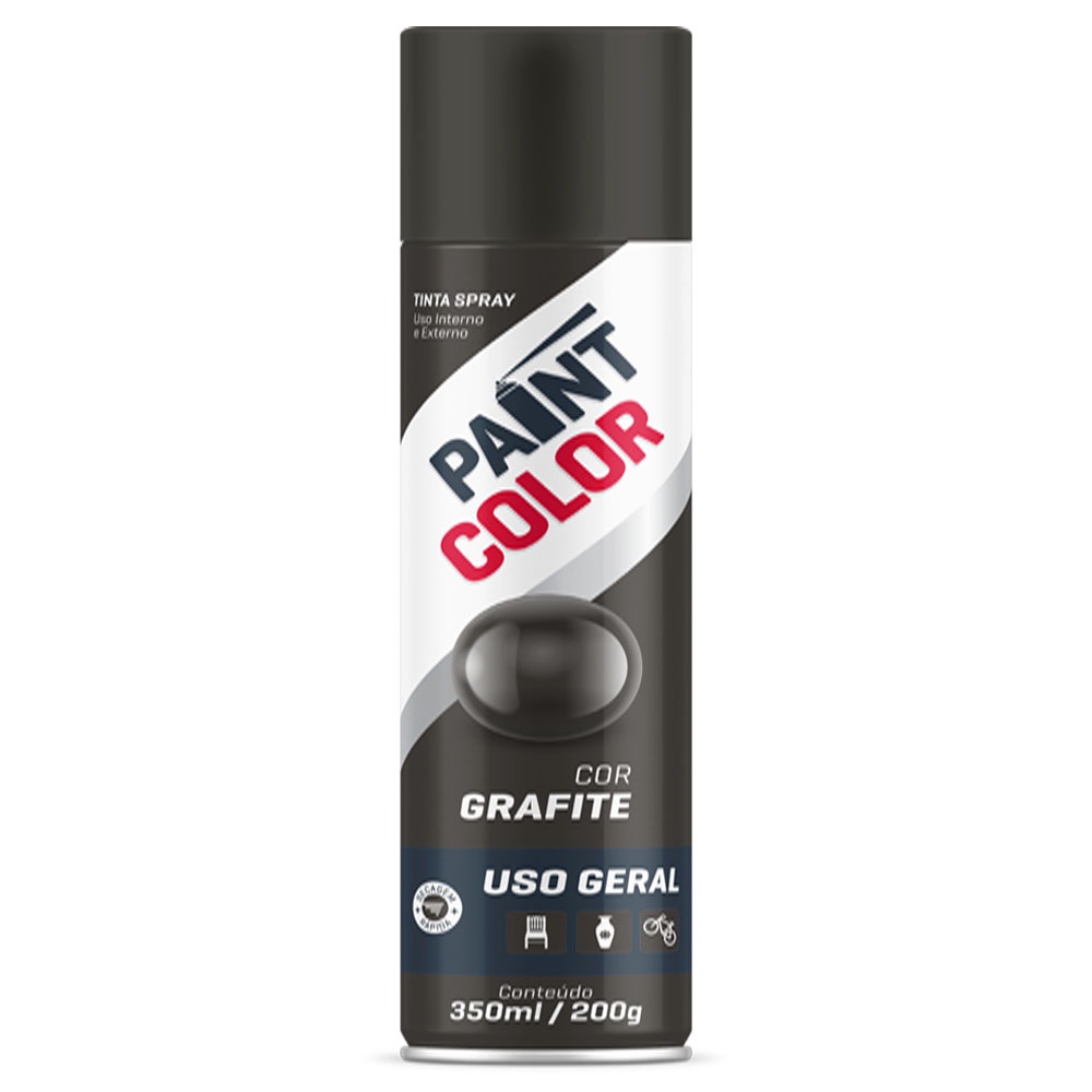 Tinta Spray Para Uso Geral Grafite De 350ml / 200g - Paint Color ...