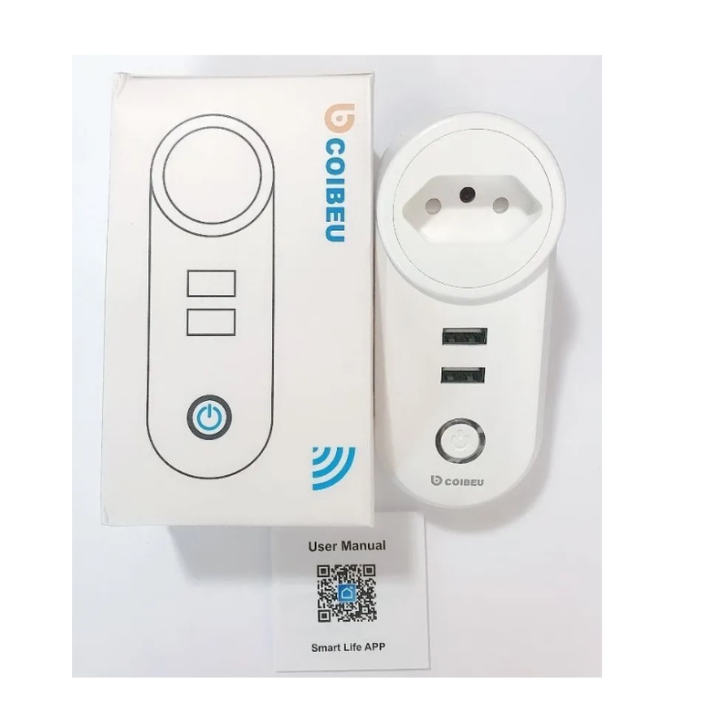 Tomada Inteligente Com Alexa Duas Entradas Usb Wi-fi Smart | Shopee Brasil