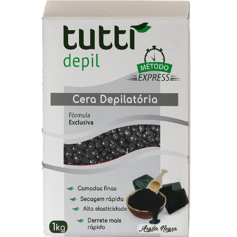 Cera Granulada Tutti Depil Argila Negra 1Kg | Shopee Brasil