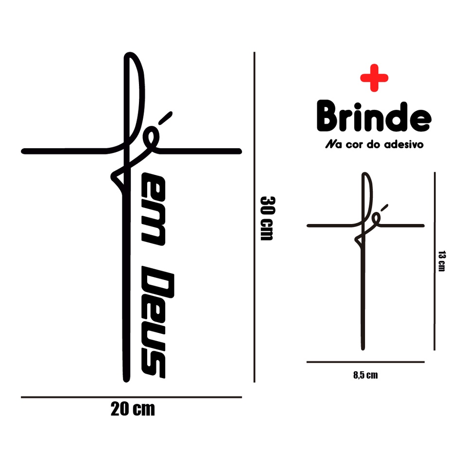 Adesivo Fé Em Deus Religioso - 30x20 cm. | Shopee Brasil