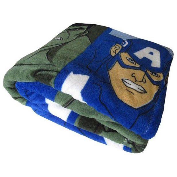 Manta Vingadores Marvel- Infantil Solteiro Jolitex Microfibra -Azul ...