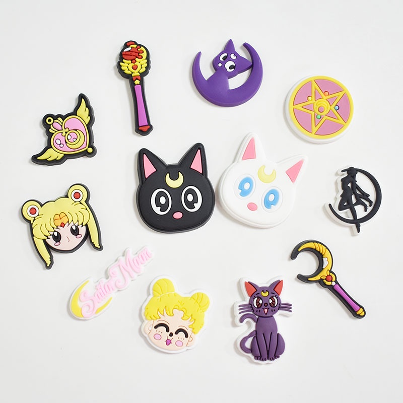 Acessórios De Moda Crocs Jibbitz Criativos " Sailor Moon " Sapato De ...