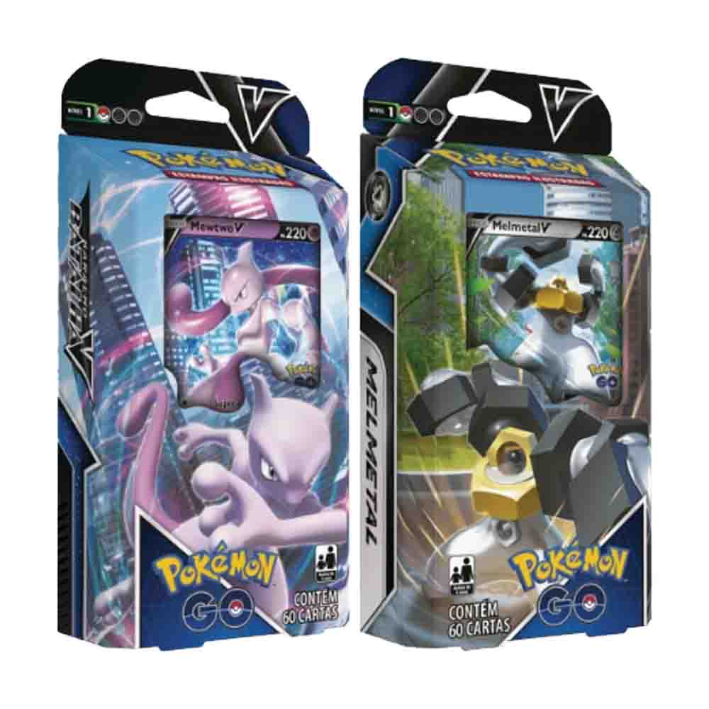 JGS BRINQ CARTON-POKEMON - GO DECK BATALHA V MEWTWO E MELMETAL ...