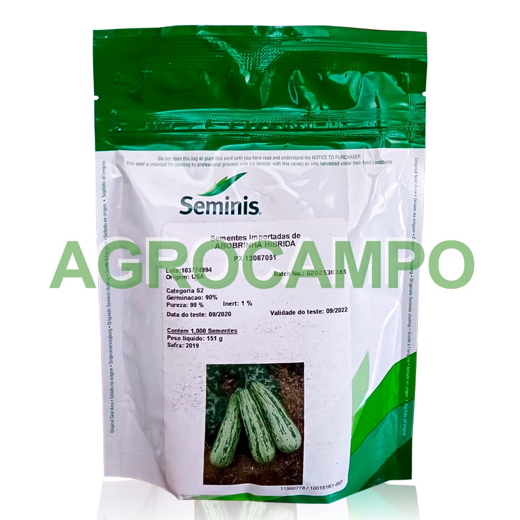 Semente De Abobrinha Px 7051 Hibrida 1000sem-seminis | Shopee Brasil