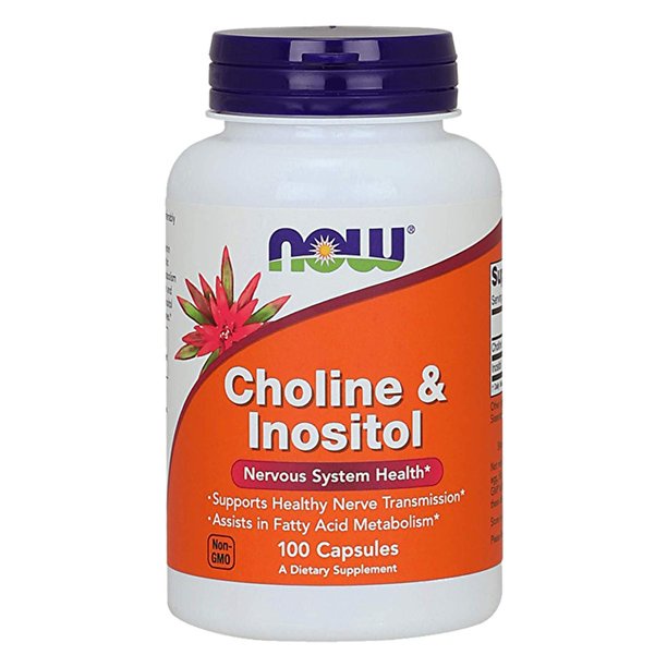 Colina e Inositol Choline 500mg Now Foods 100 Cápsulas | Shopee Brasil