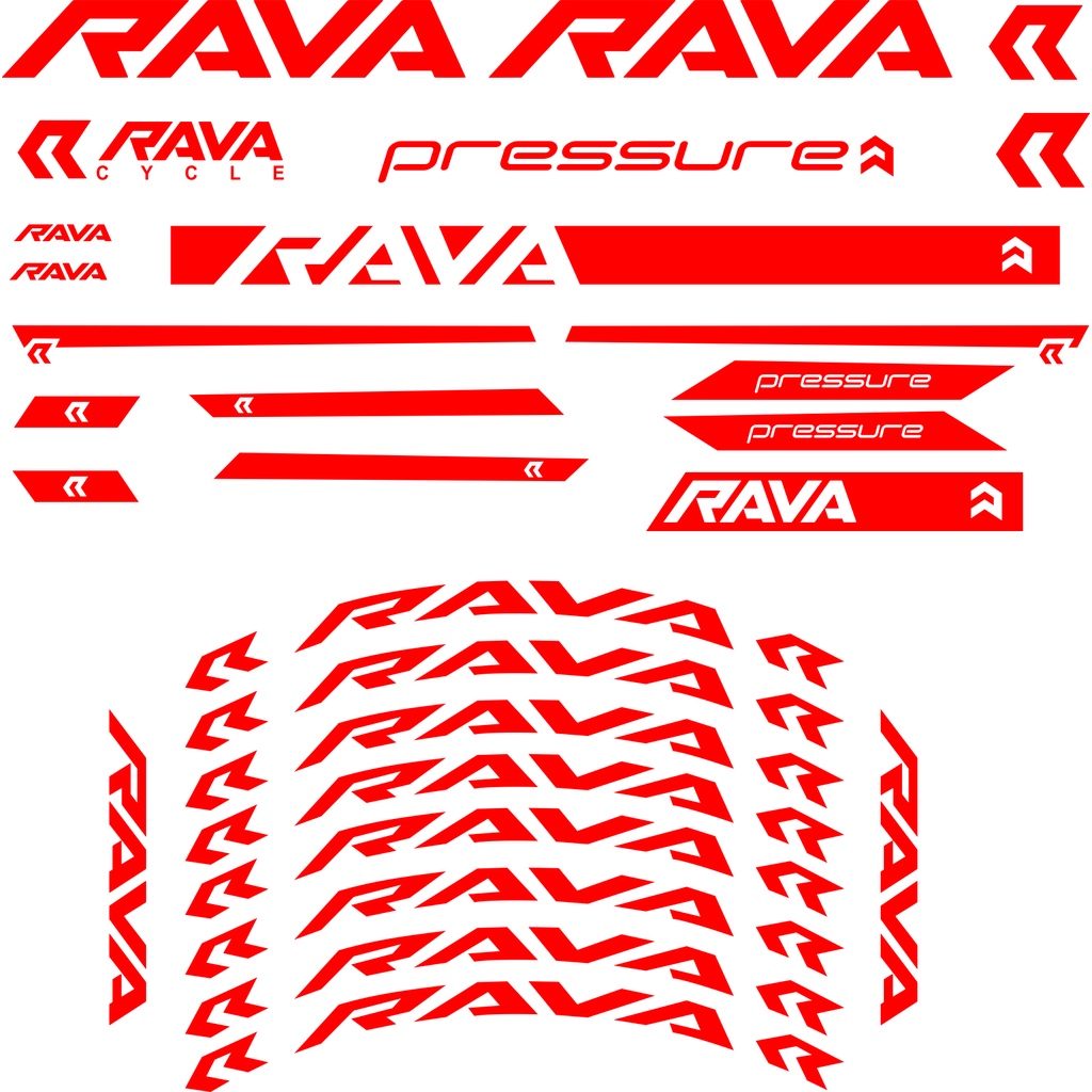 Adesivo Bike Rava Kit Quadro E Roda Completo Pressure | Shopee Brasil