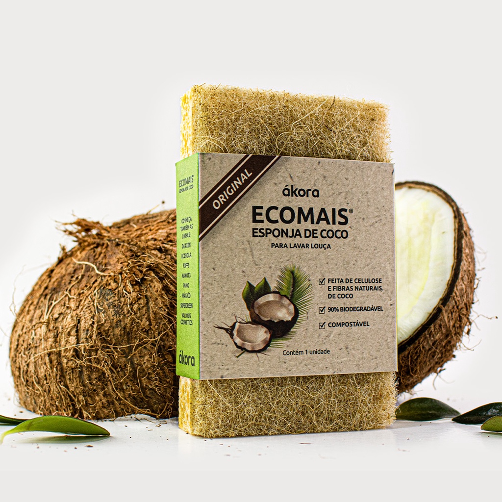 Esponja de Coco Biodegradável Sustentável Ecológica Natural Bucha ...