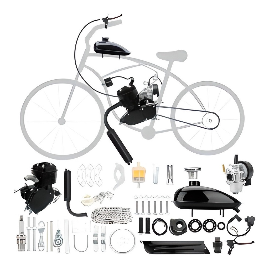 Kit Completo Motor Mobilete Bicicleta Motorizada Cdi Carburador Bike ...