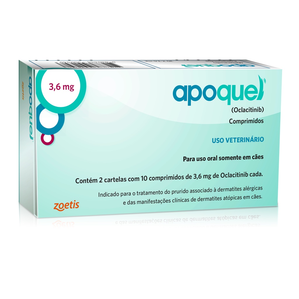 Apoquel 3,6 Mg Cães 20 Comprimidos Anti Coceira - Zoetis | Shopee Brasil