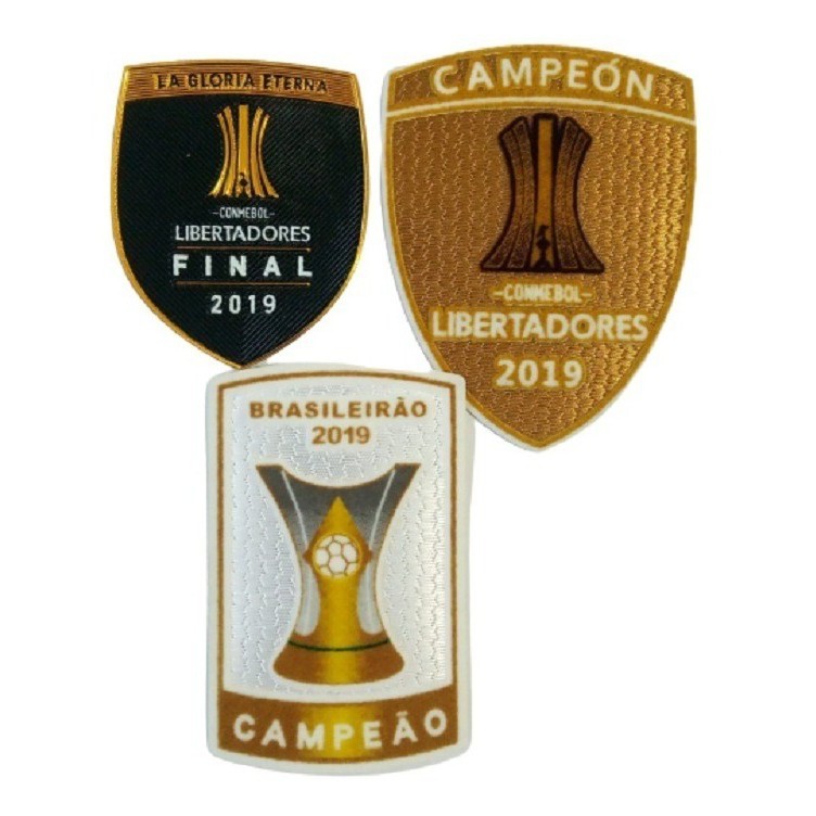 Kit Patch Flamengo Campeão Brasileiro 2019 - Campeão Libertadores 2019 ...