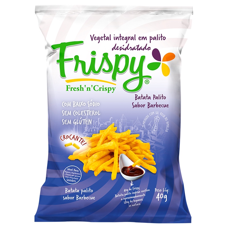 Chips de Batata Inglesa - Formato palito Frispy - Sabor Barbecue - 40g ...