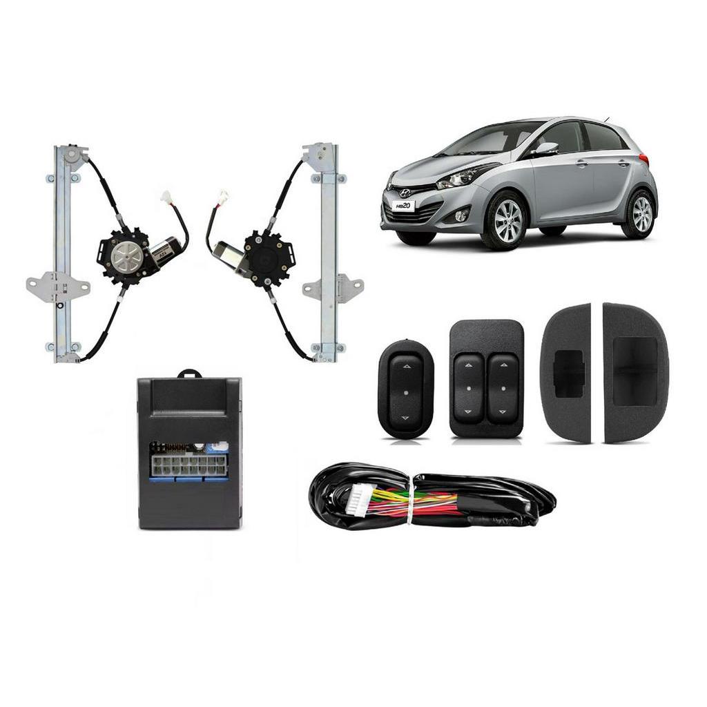Kit Vidro Eletrico Hb20 2017 2018 2019 2020 4 portas Dianteira ...