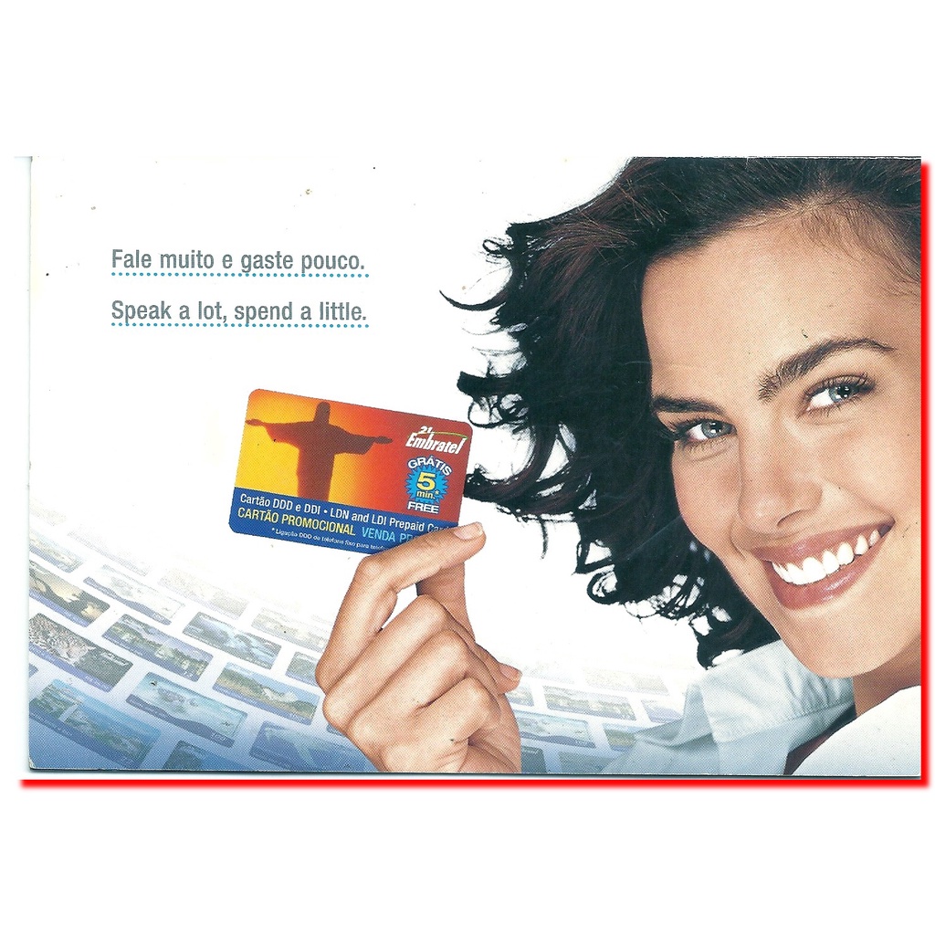 Cartão Telefonico no FOLDER EMBRATEL 5 MINUTOS FREE - Cartão ...