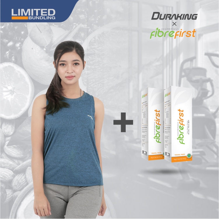 Duraking X Fiberfirst Bunding Jersey Running Singlet & Diet Detox Pacote De Viagem Duplo ...