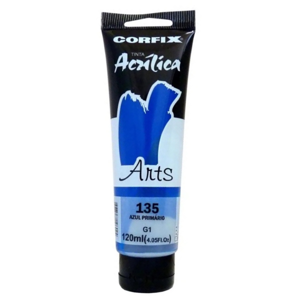 Tinta Acrílica Corfix Arts 120ml Azul Primário 135 Gr 1 | Shopee Brasil