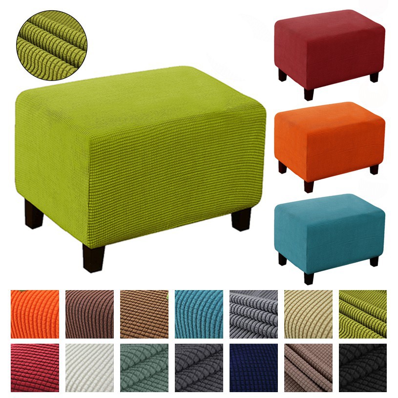 Sofá De Velo Polar Pedal Capa Recliner De Canap Alto co giãn Banquinho De Pés Ph Ki N S/M/L ...