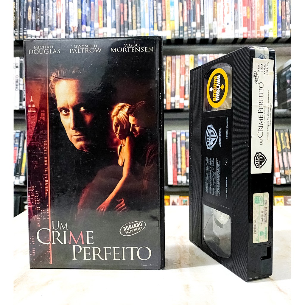 FITA VHS Um Crime Perfeito - DUBLADO Original - Michael Douglas Gwyneth ...