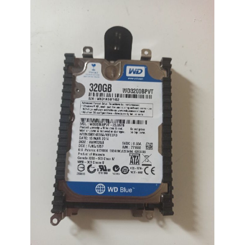 HD 320Gb WDC WD3200BPVT-22JJ5T0 320,0Gb Sata Notebook | Shopee Brasil