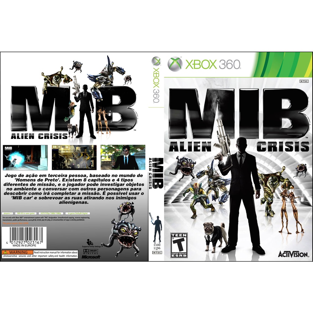 Mib alien crisis P/ XBOX360 (LTU/LT/JTAG/RGH) | Shopee Brasil