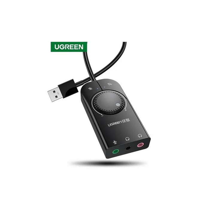 Placa De Som Interface Áudio Usb Live C/ Volume Pc Celular Gamer Ugreen | Shopee Brasil