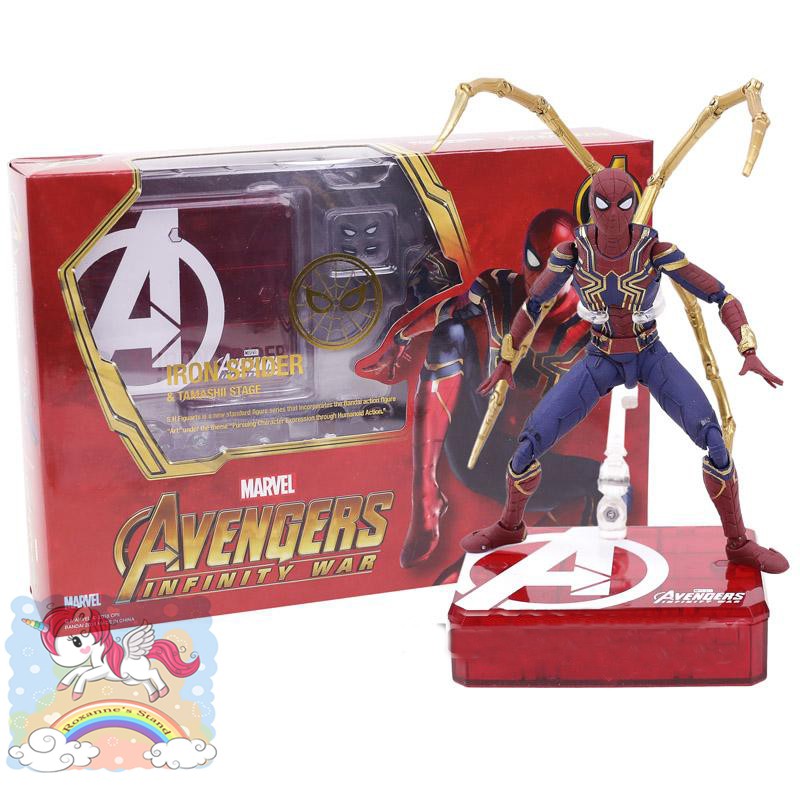 Marvel SHF Figurarts-Guerra Infinita De Aranha De Ferro Com Estágio ...