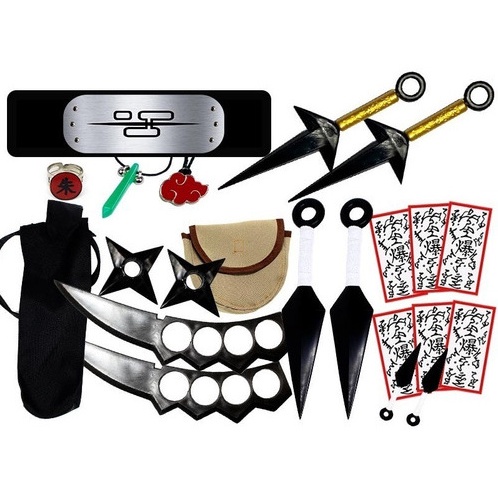 Kit Kunai Naruto Anel Shuriken Bandana Cosplay Killer Bee | Shopee Brasil
