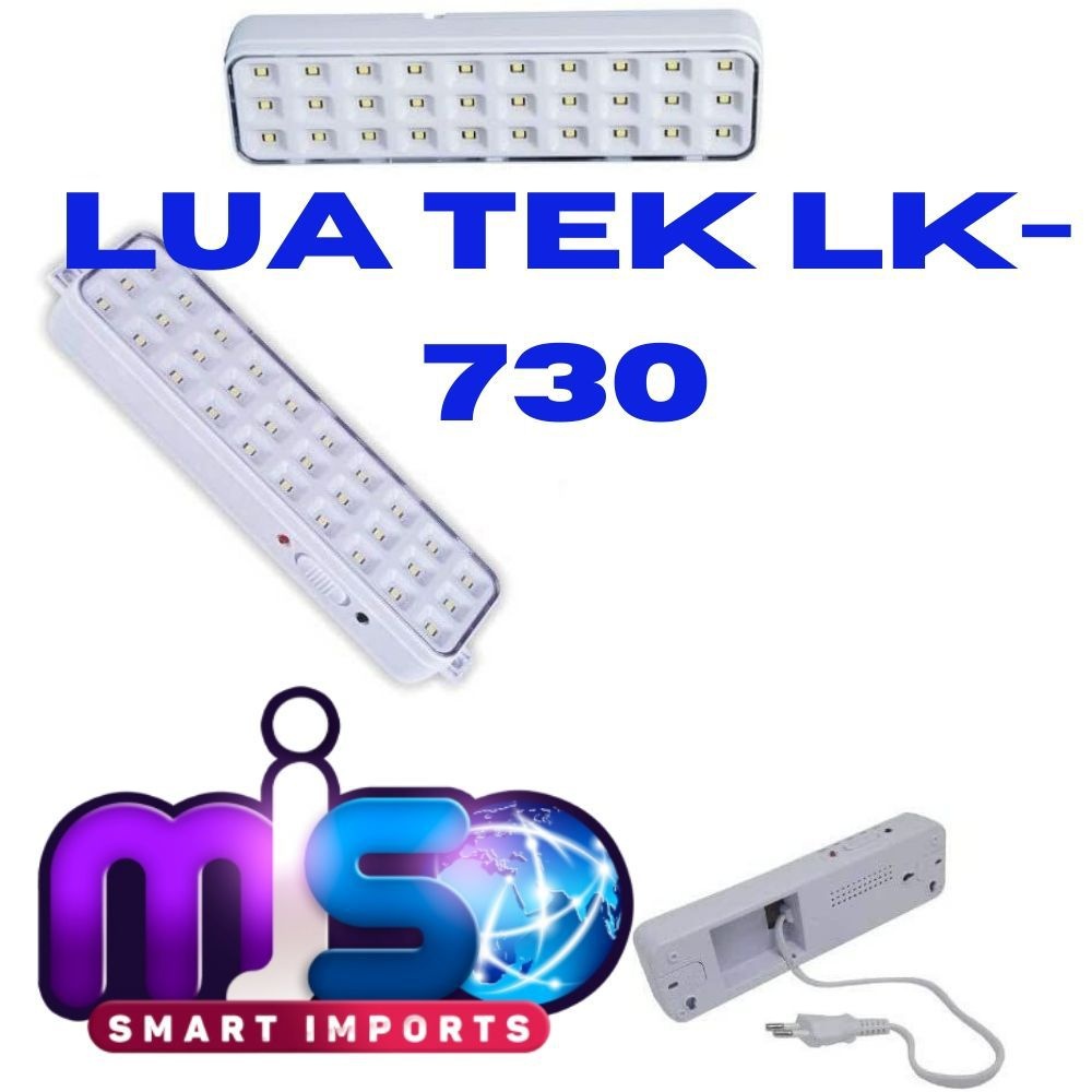 Luminária Luz De Emergência Recarregável 30led Luatek Lk-730 | Shopee ...