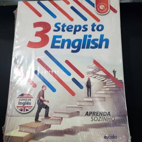 Livro 3 Steps To English-Aprenda Sozinho-Curso de Inglês | Shopee Brasil