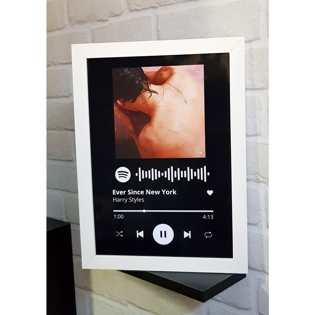 Quadro com qr code Moldura Personalizado com foto e música spotfy ...