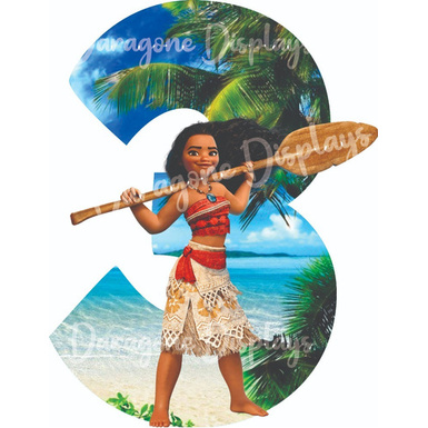Display Número 3 Moana 60cm Mdf 6mm | Shopee Brasil