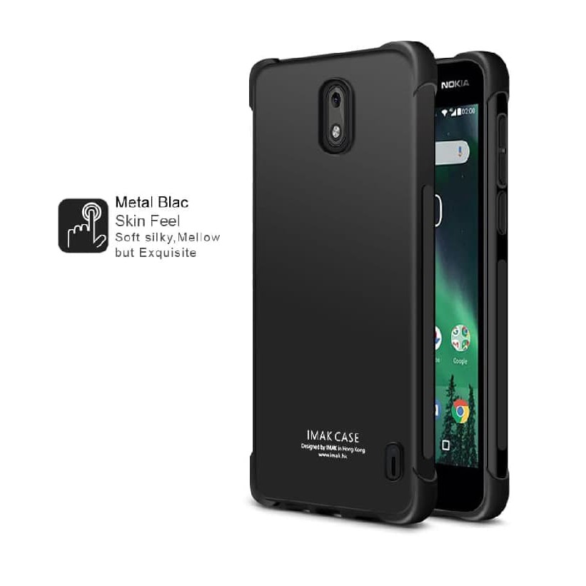 Capa Flexível Em TPU Anti-Impacto Imak Para Nokia 2 (METAL Preto ...