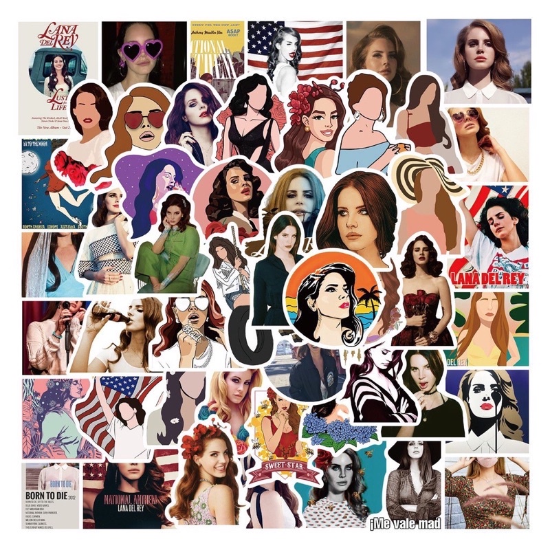 kit com 50 adesivos da Lana Del Rey | Shopee Brasil