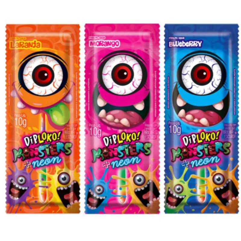Pirulito Dip Loko que com cabo NEON. Embalagem contendo 30 unidades ...