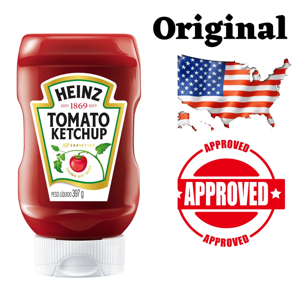 Ketchup Heinz (Americano) - Produto Original 397g | Shopee Brasil