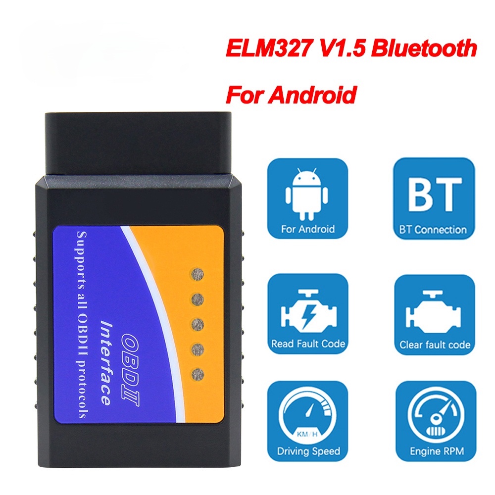 ELM 327 v1.5 OBD2 Scanner Bluetooth Para Android ELM327 v1.5 Leitor De Código ODB2 OBD 2 OBD2 ...
